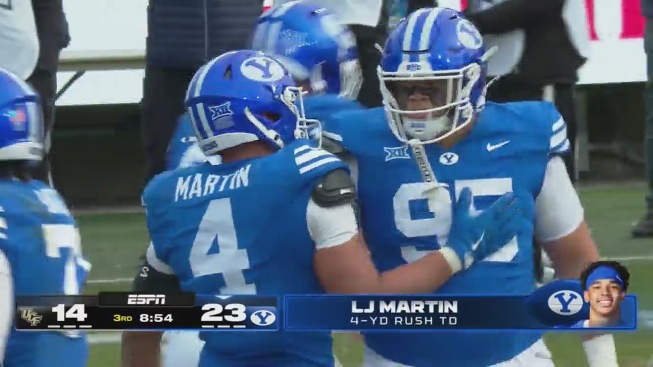 Canutillo High School grad LJ Martin scores 3 TDs in BYU's win over UCF