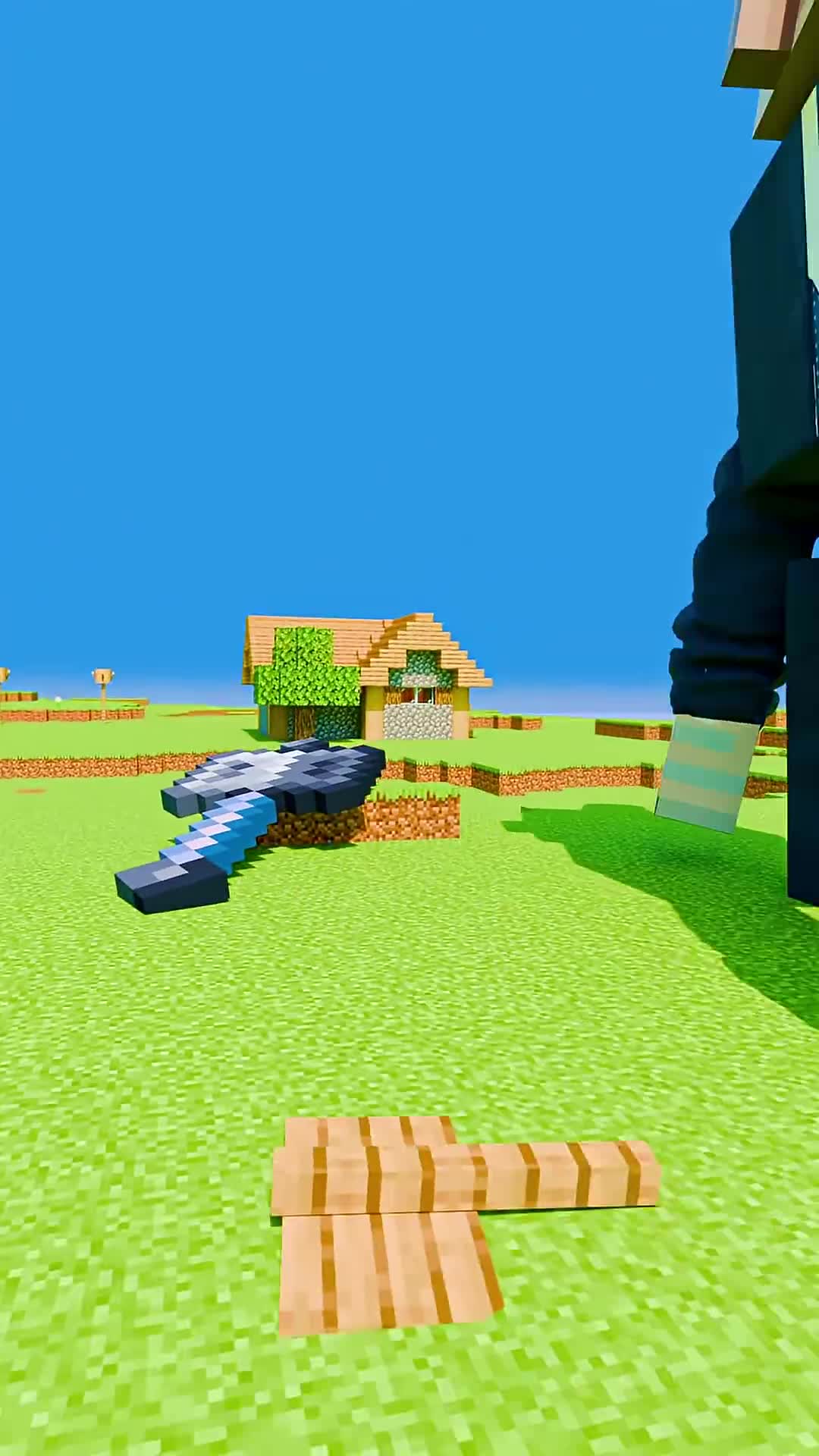 Minecraft iron golem gets wedgie vs villager | Does he get his revenge?