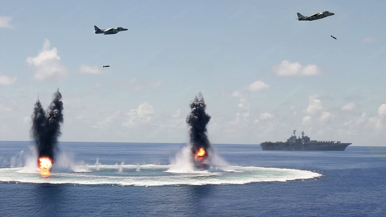 Feared US Marines Fighter Jets in Action Dropping Tons of Bombs in ...