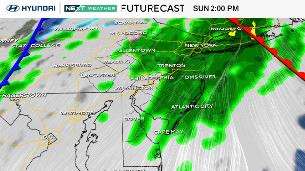 Rain returns Sunday in Philadelphia area ahead of coastal storm ...