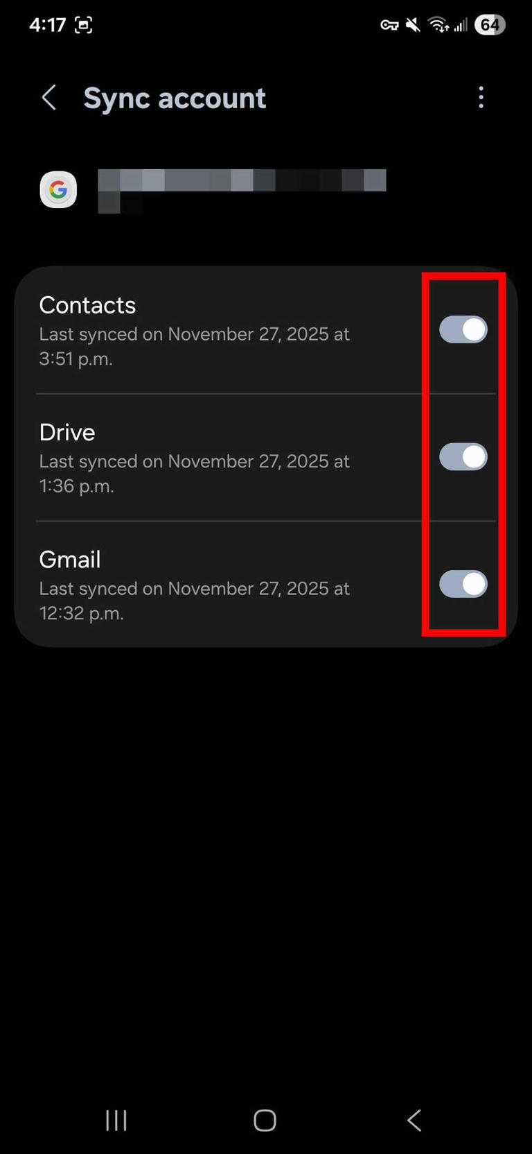 How to change your Android phone's default Google account