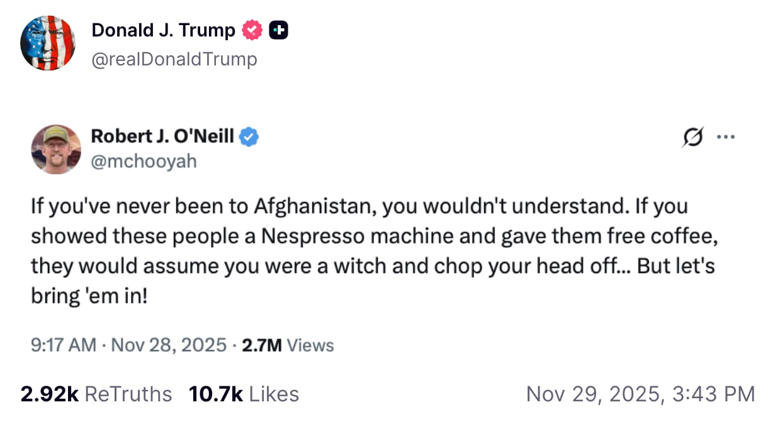 Trump, 79, Spends Holiday Weekend Boosting Racist Propaganda