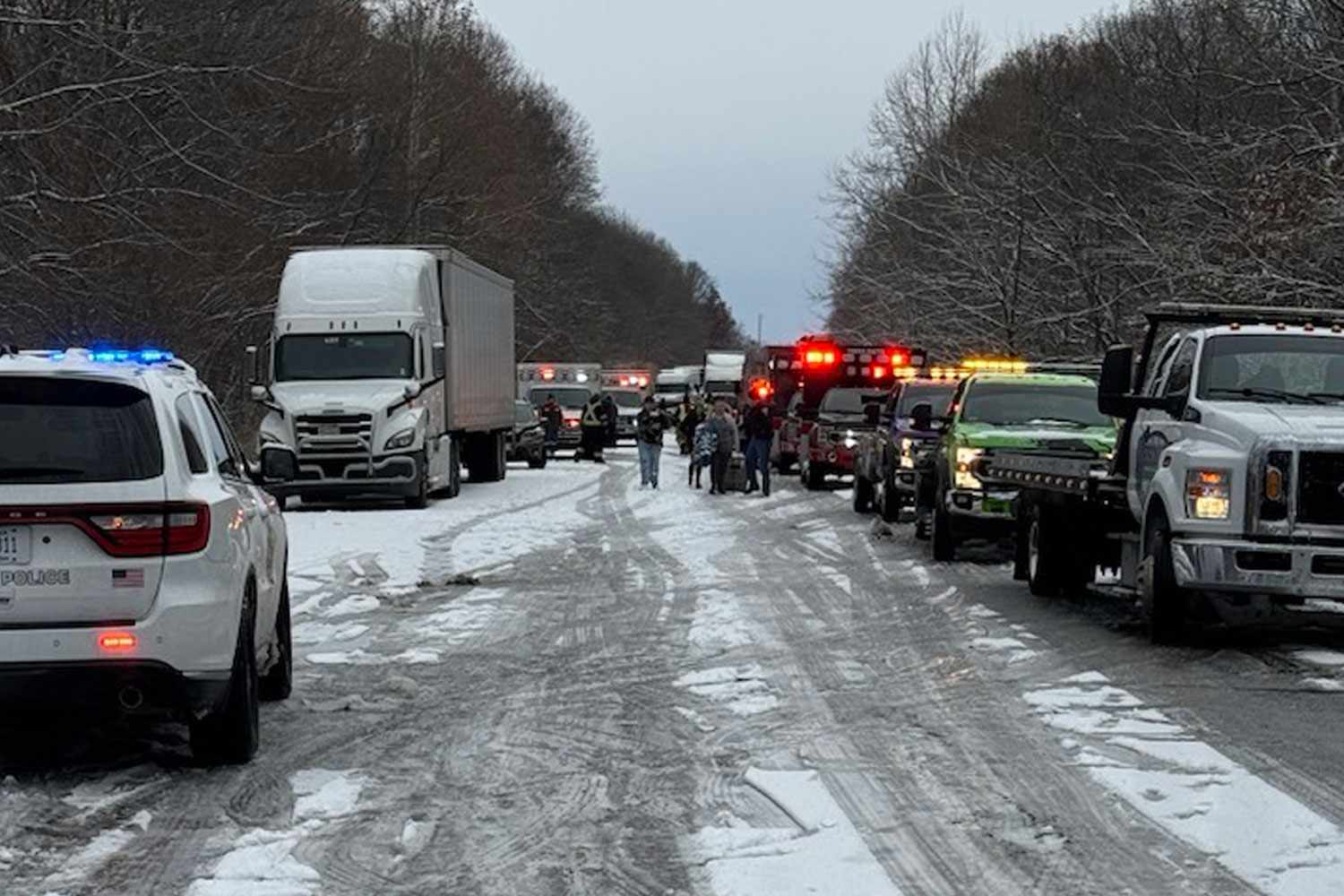 45 Vehicles Involved in Major Pileup in Indiana amid Snowy Conditions ...