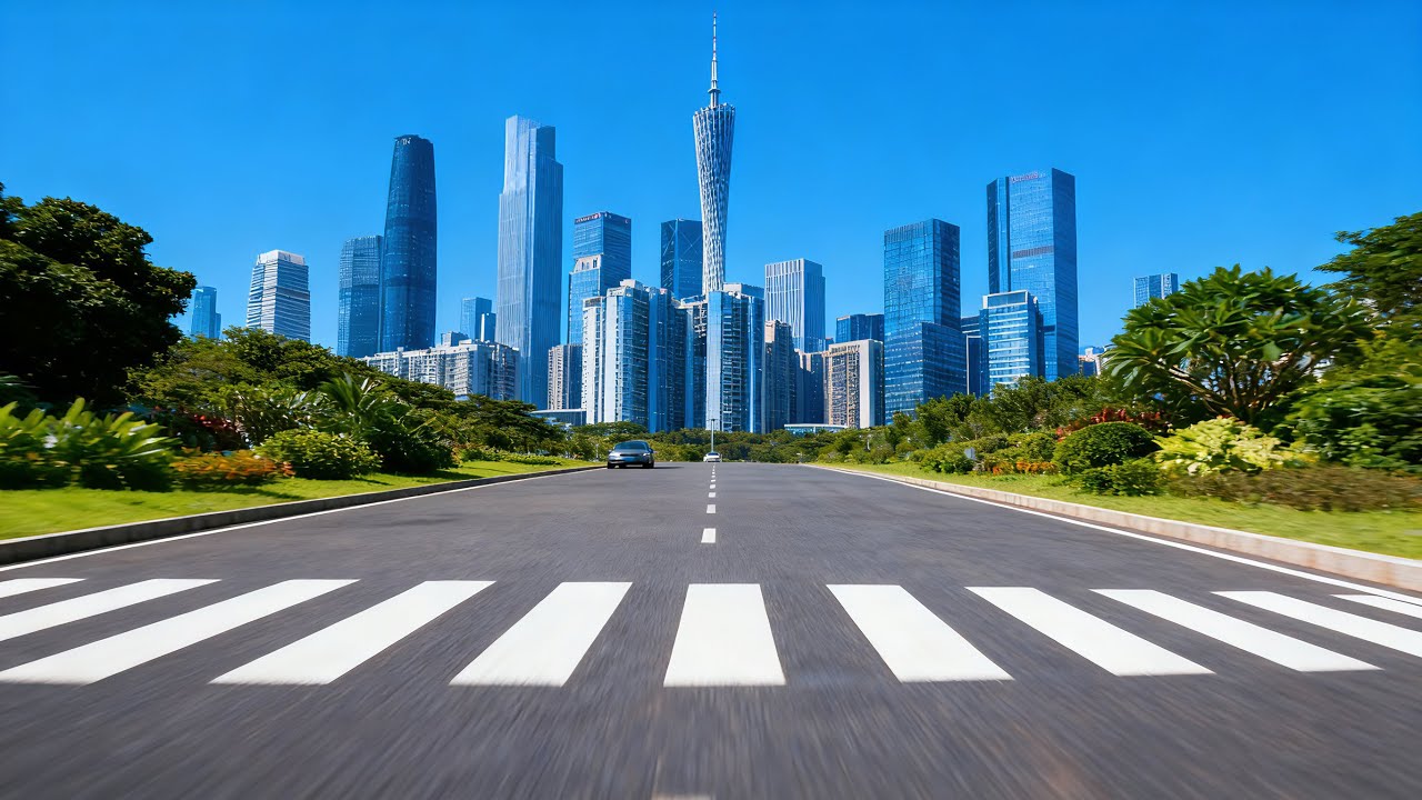 Crossing the City of Guangzhou with Modern Infrastructure