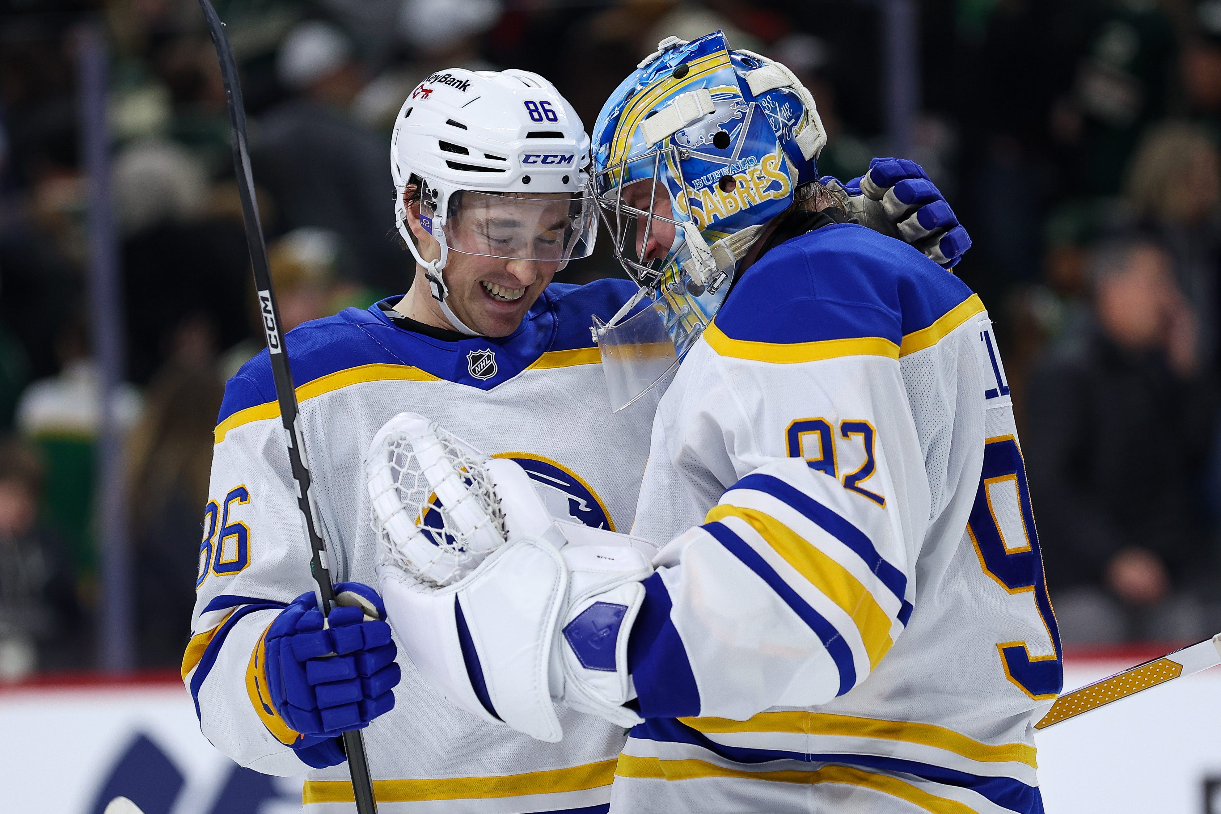 Sabres break two-game losing streak with shootout win in Minnesota.