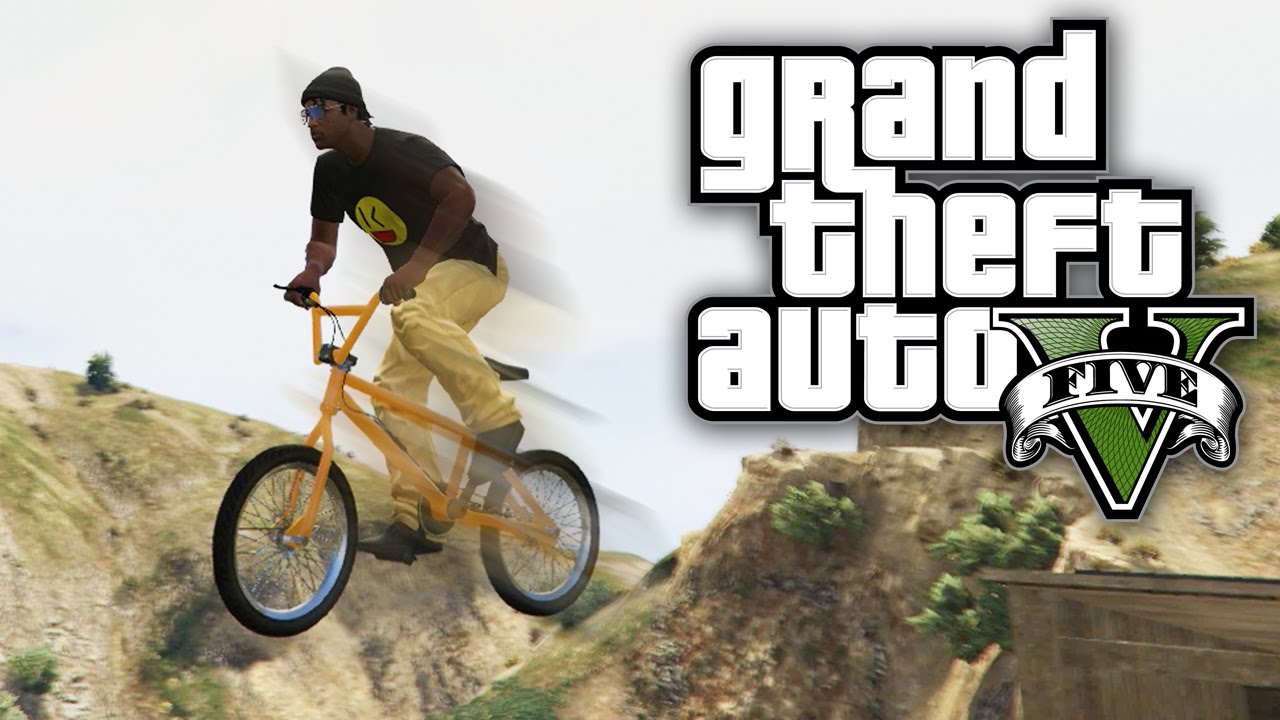 GTA 5 online - Surviving a giant bike jump! (GTA V online)