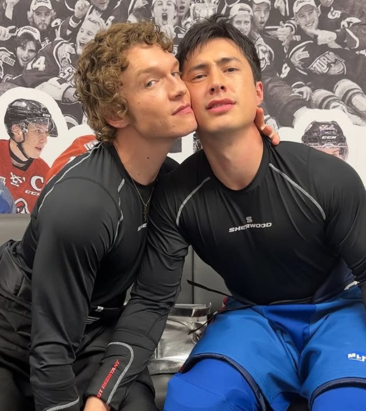 Heated Rivalry stars Hudson Williams and Connor Storrie compared to ...