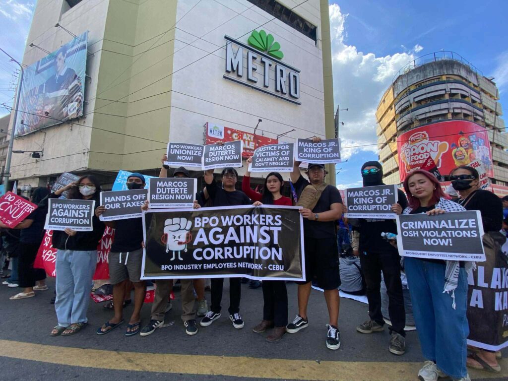 BPO workers join Bonifacio Day protest in Cebu, demand labor protections