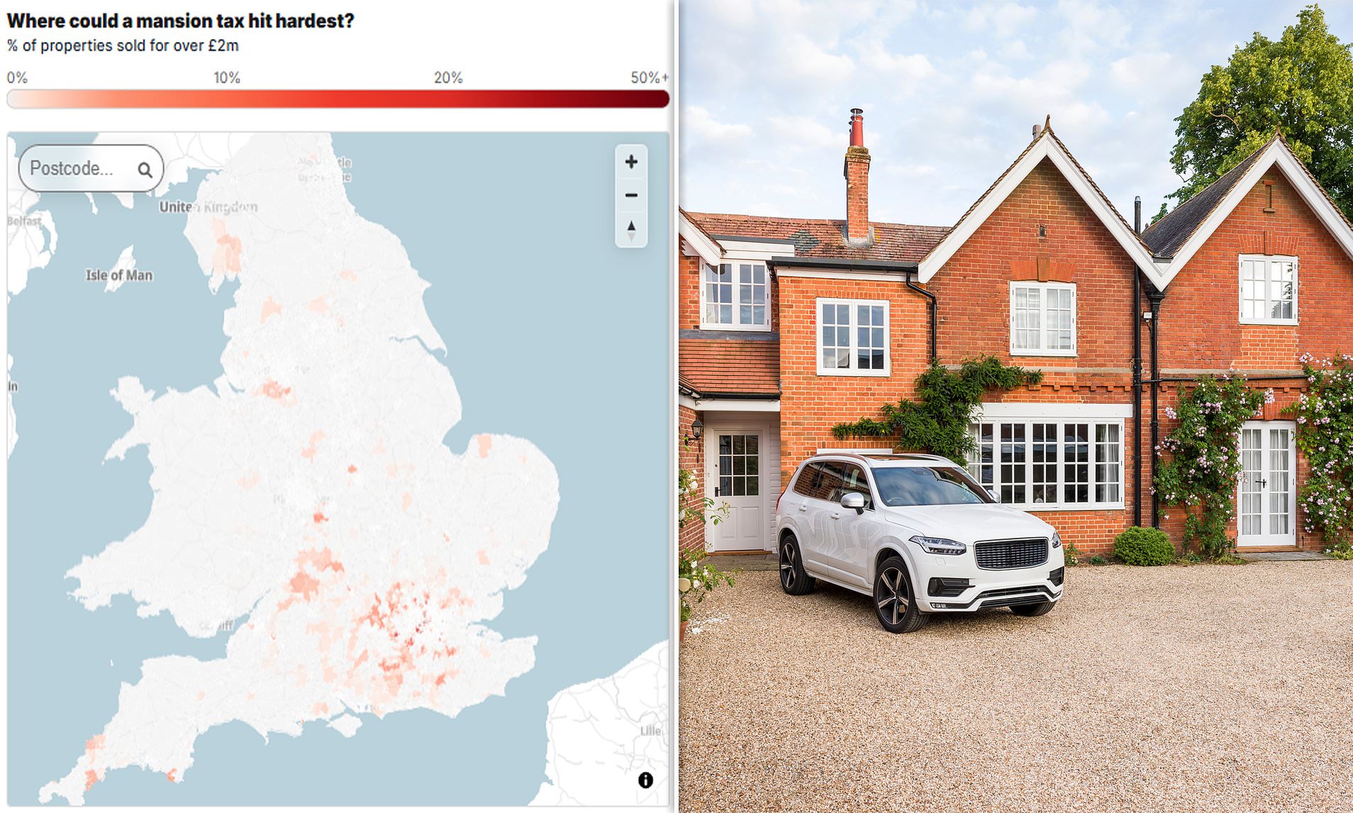 Mansion tax map shows where more than HALF of homeowners could get hit ...