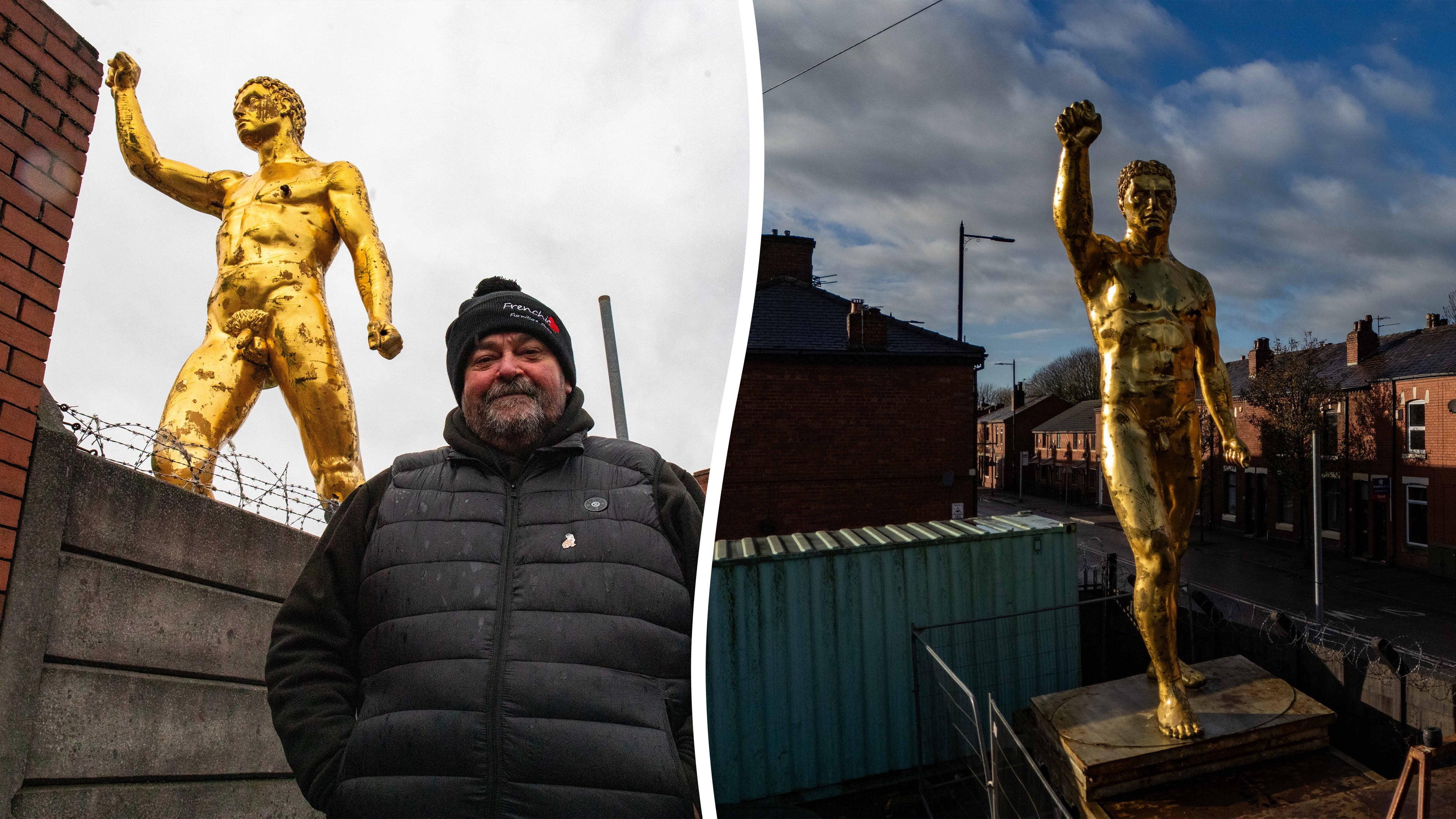 Controversial 20 foot golden nude statue reinstated after a campaign by ...