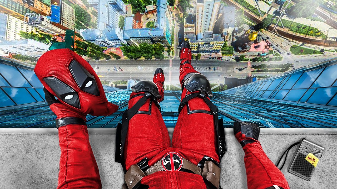 Stunt performer recreates high-stakes Deadpool action in real life