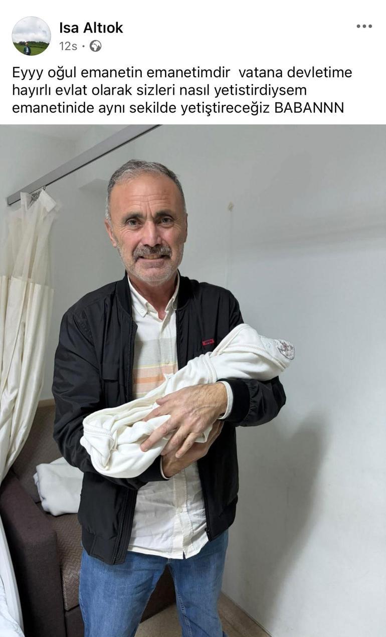 Düşen uçakta şehit olan astsubay Emre Altıok’un bebeği dünyaya geldi