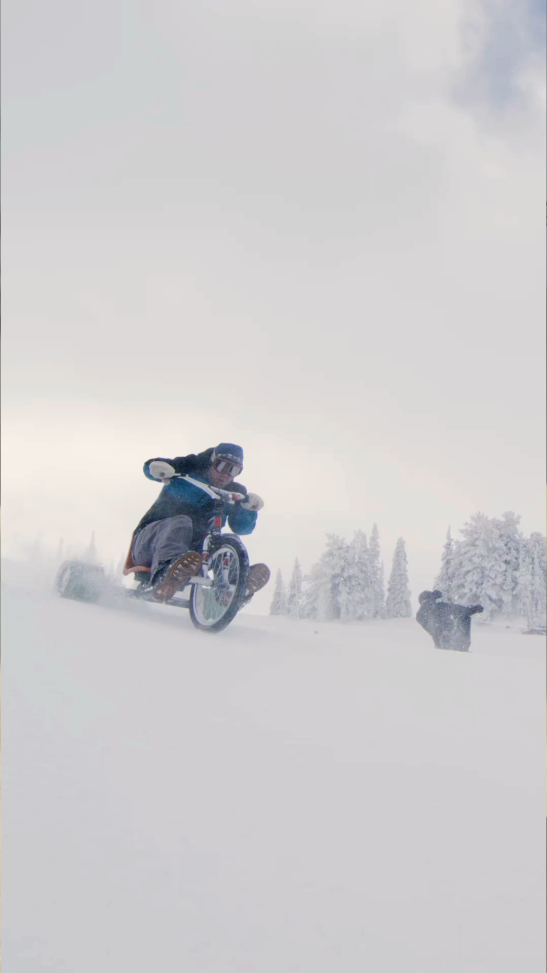 Trike Down a Ski Hill