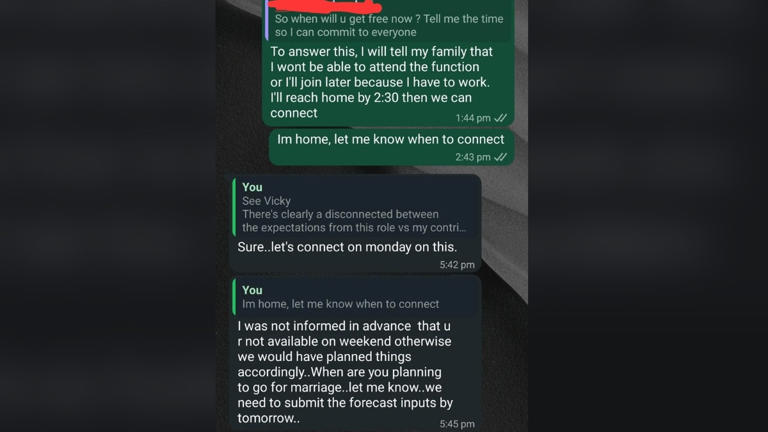 Manager gets angry over unavailability of employee on weekend, demands ...