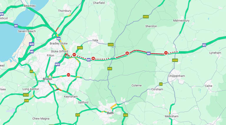 M4 Eastbound closed all day after serious crash
