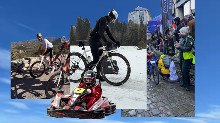 Mathieu van der Poel makes promise to the internet while a man holds a wheelie for 90 miles ...