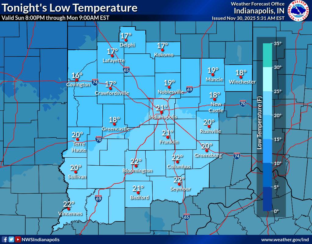 Indianapolis road conditions, snow totals and forecast after storm