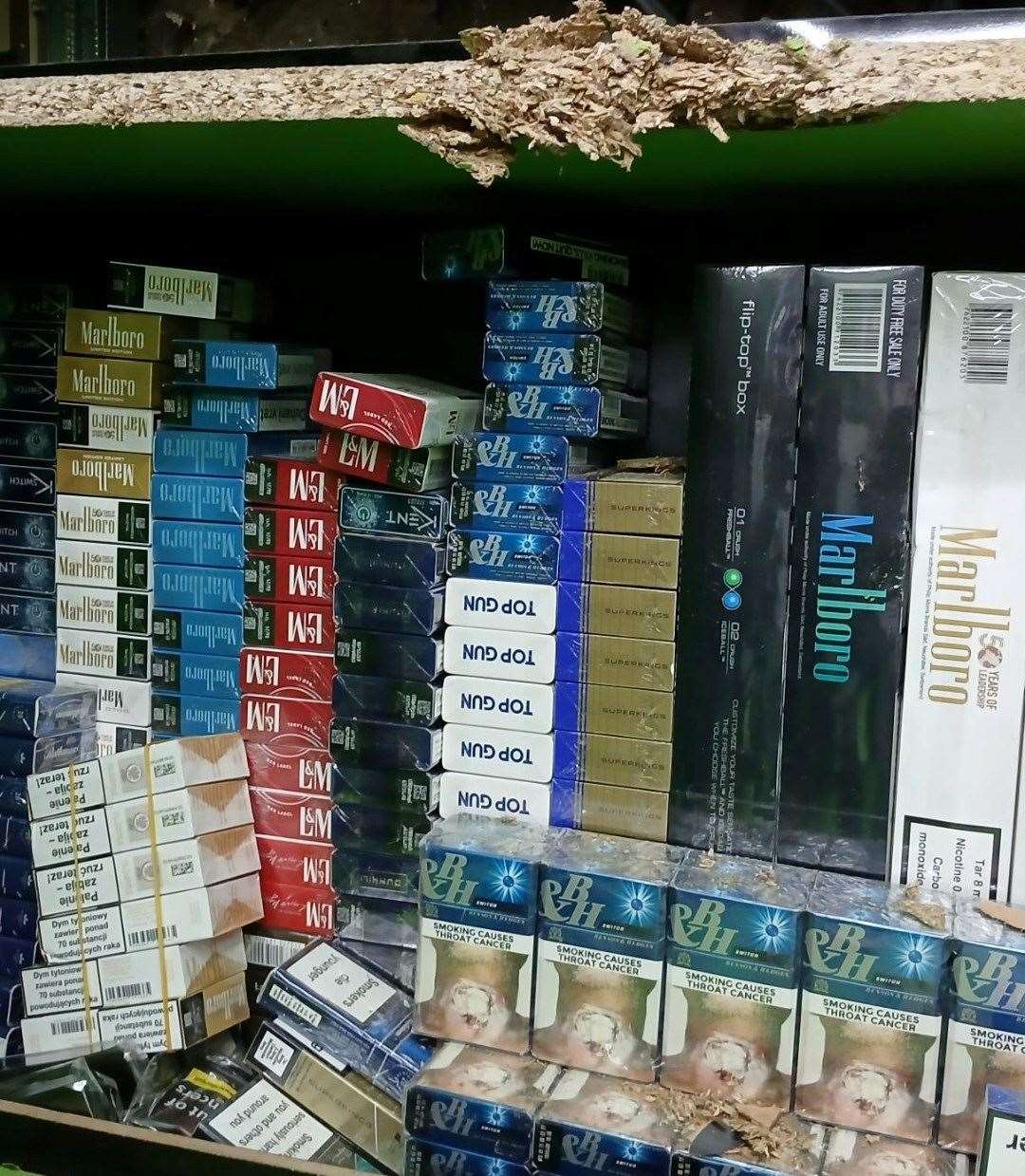Secret stash of black market cigarettes seized from Maidstone shop
