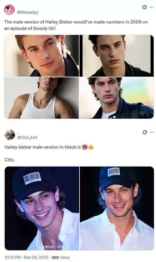 AI-generated male version of Hailey Bieber goes viral; fans flood the ...