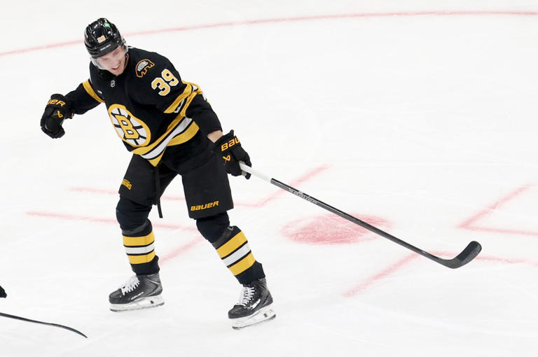 Bruins notebook: Morgan Geekie dealing with first slump in a year