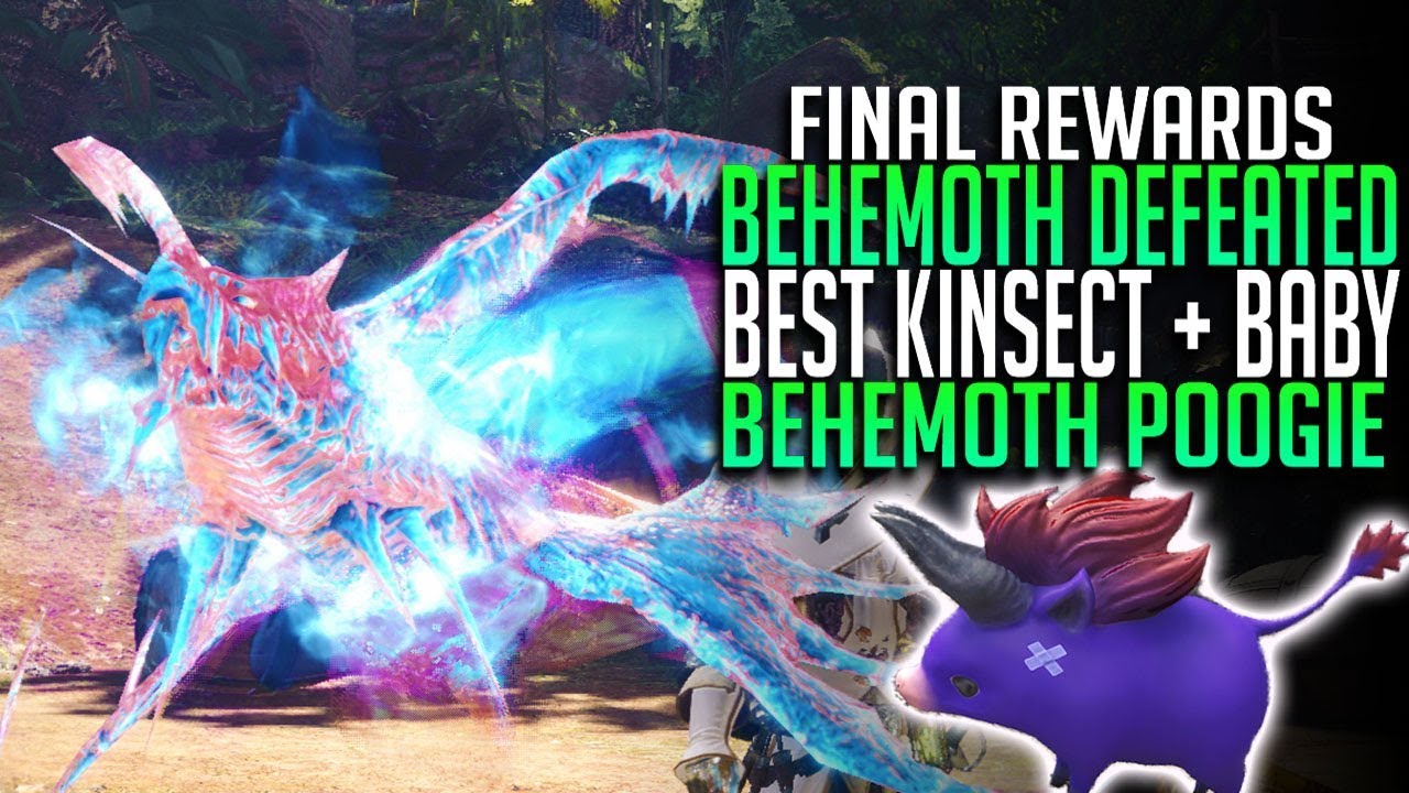 Dragon Soul Kinsect + Baby Poogie vs. Behemoth: Epic Battle in MHW DLC