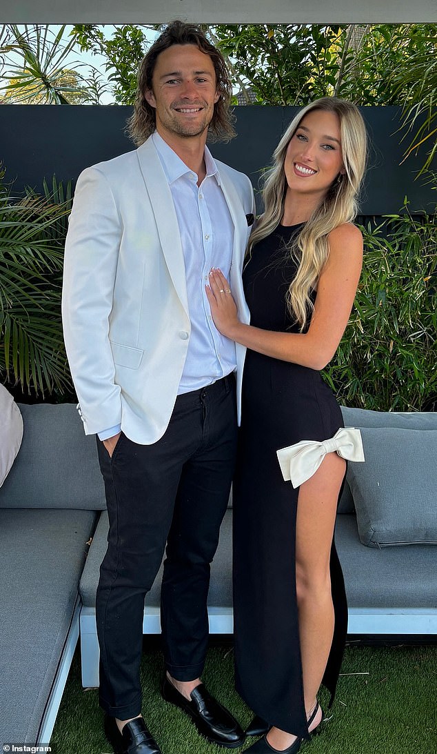Footy star Nicho Hynes gets engaged after completing STUNNING proposal