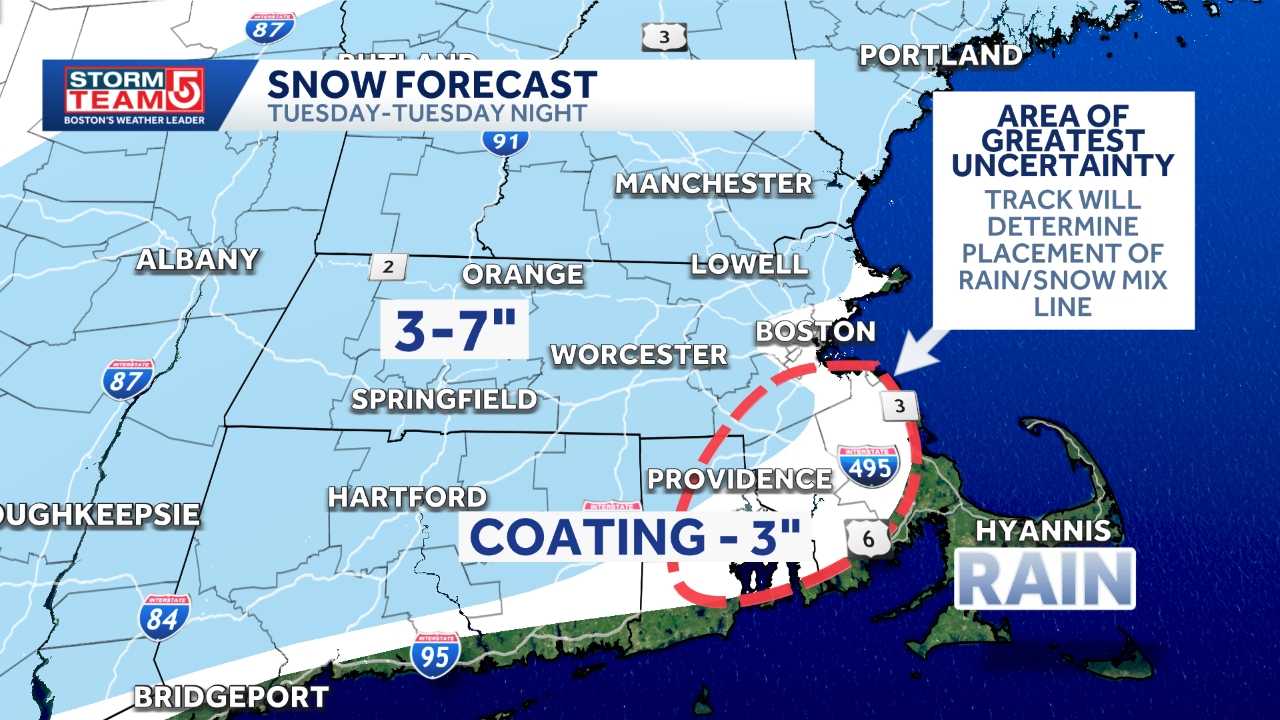 Winter storm warnings, watches posted as snow, slushy mix moves in Tuesday