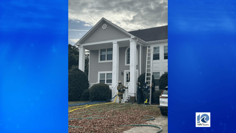 Three displaced after house fire on Prospect Trace in Chesapeake