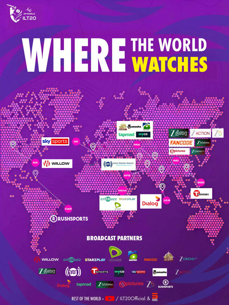 ILT20 Live Streaming: How to watch UAE's T20 league in India, USA, UK ...