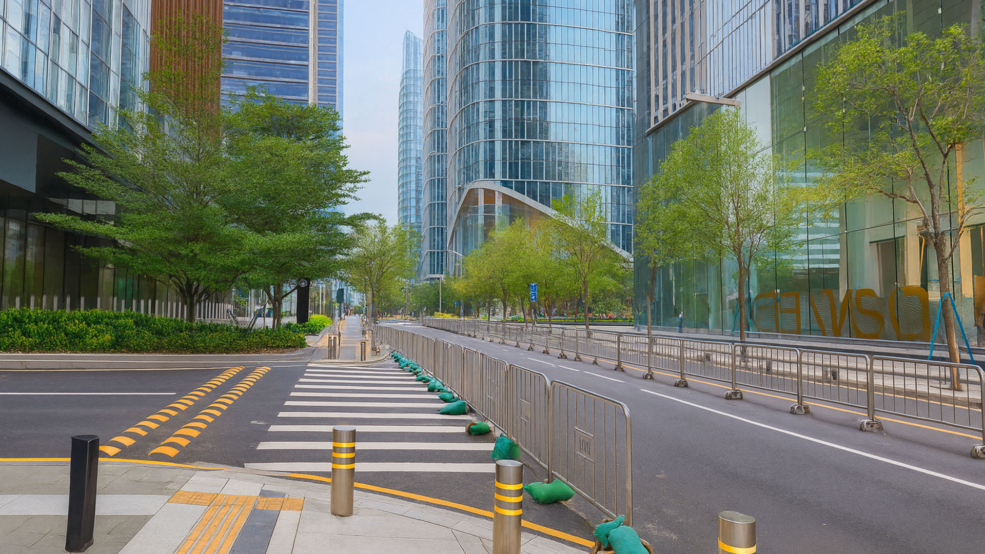 Glass Towers and Green Paths Shape This Modern District
