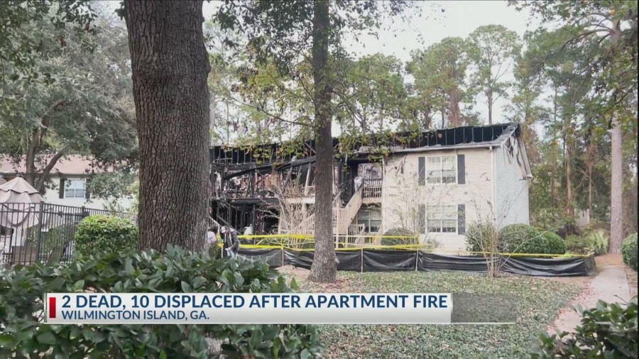 2 dead, 10 displaced after Wilmington Island apartment complex fire