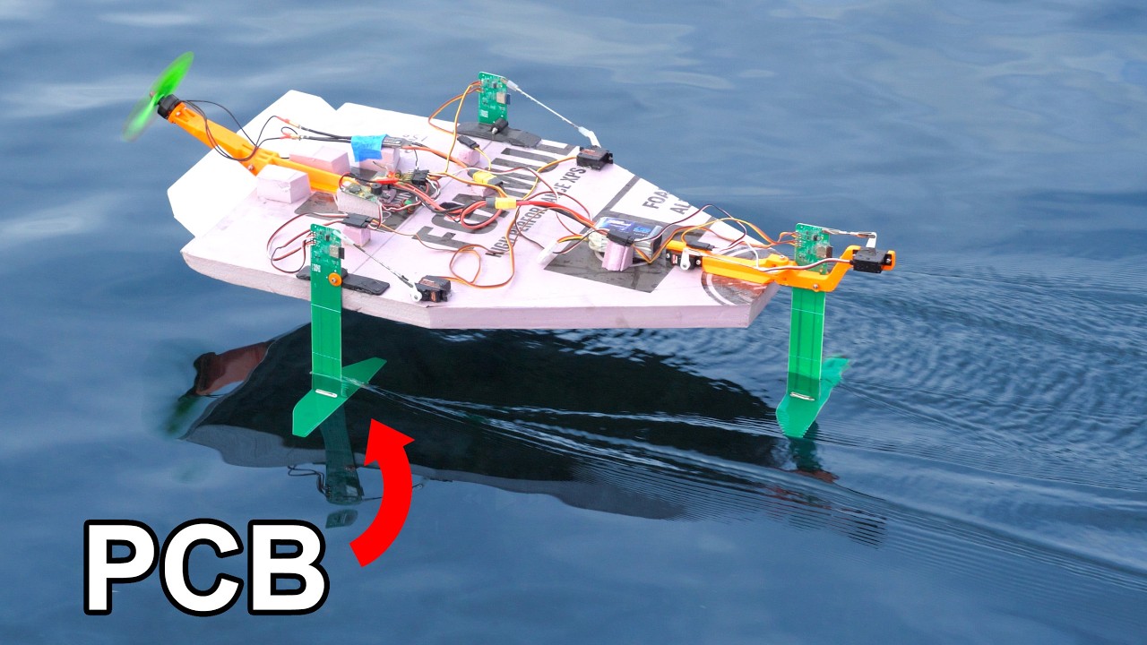 Innovative R/C Hydrofoil Boat Constructed from Circuit Boards