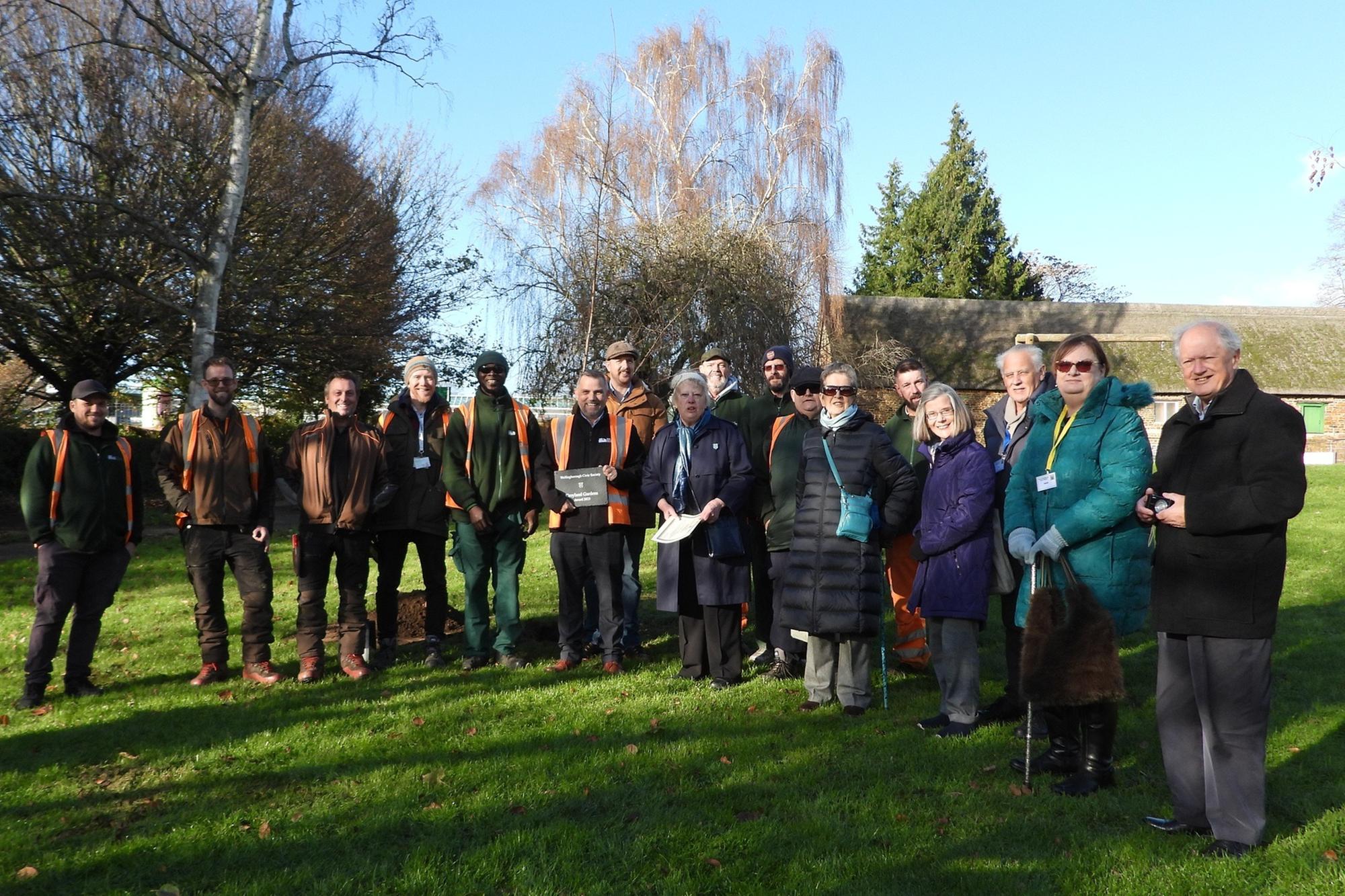 Council grounds team's tree planting efforts given top Wellingborough award