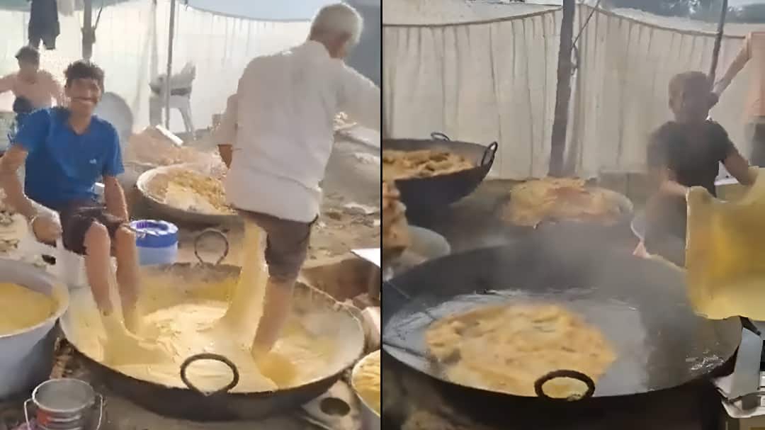 Dough Kneaded With Bare Feet At Giant Feast: Viral Video Might Gross ...