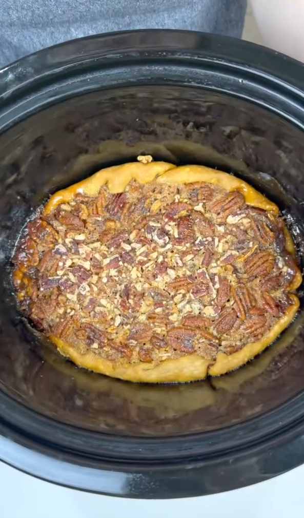 Gooey, Nutty Pecan Pie Fresh from the Slow Cooker