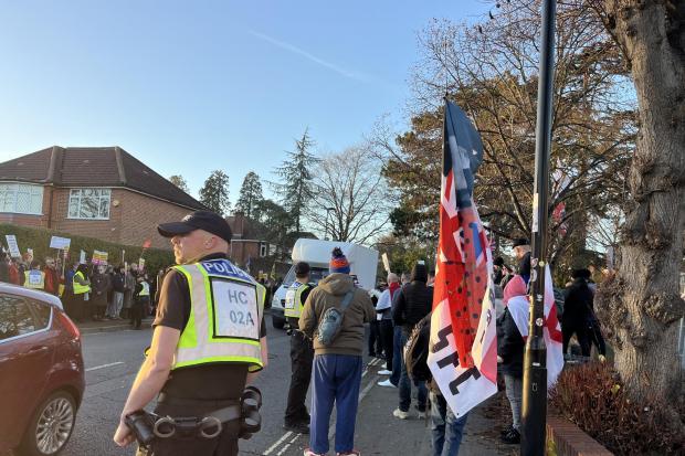 More than 100 face off outside Southampton hotel in asylum seeker protests
