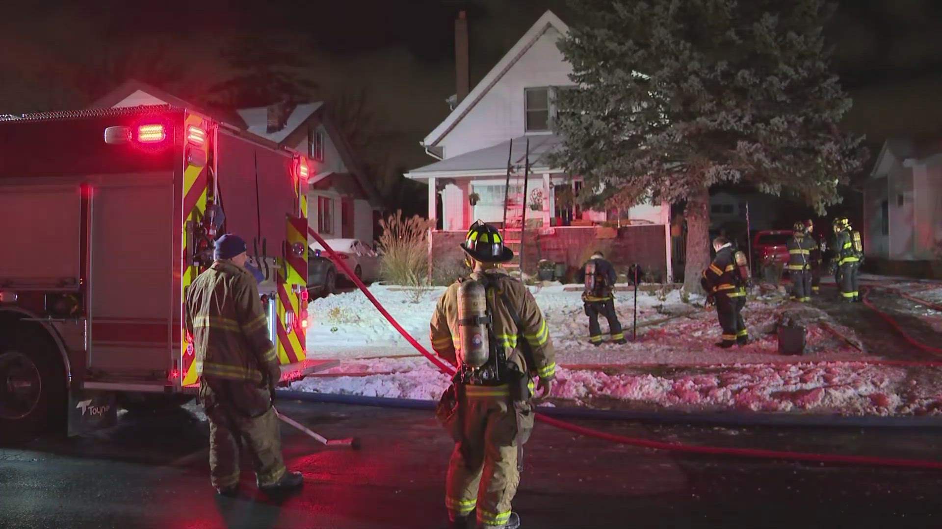 Overnight house fire on Grace Avenue in Garfield Heights