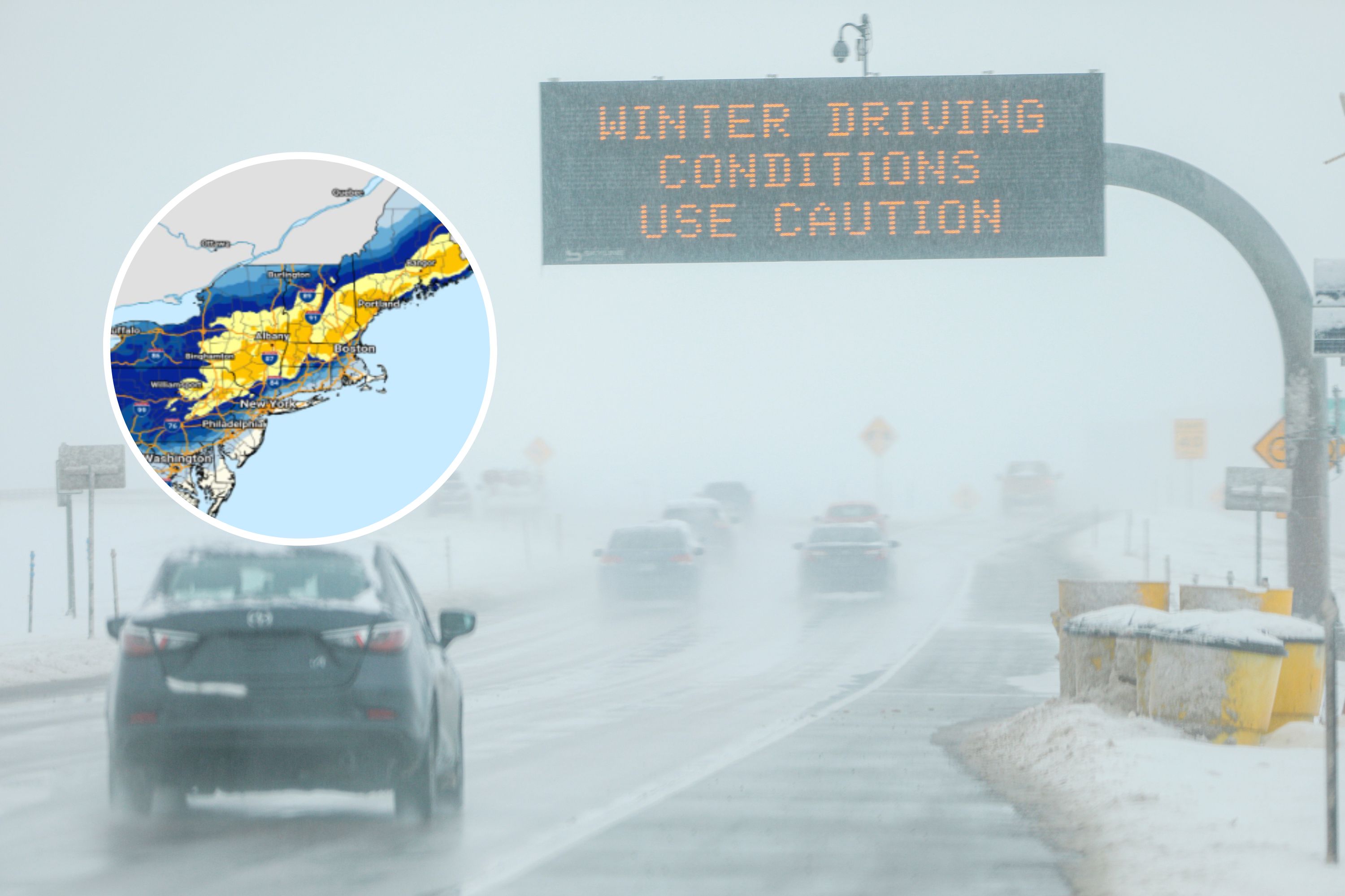 Map shows winter storm snowfall totals forecast for each state