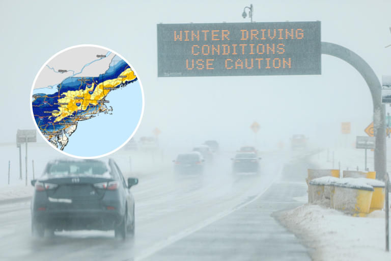 Map shows winter storm snowfall totals forecast for each state