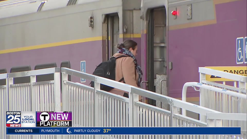 New Gillette Stadium Commuter Rail platform debuts as MBTA races to ...