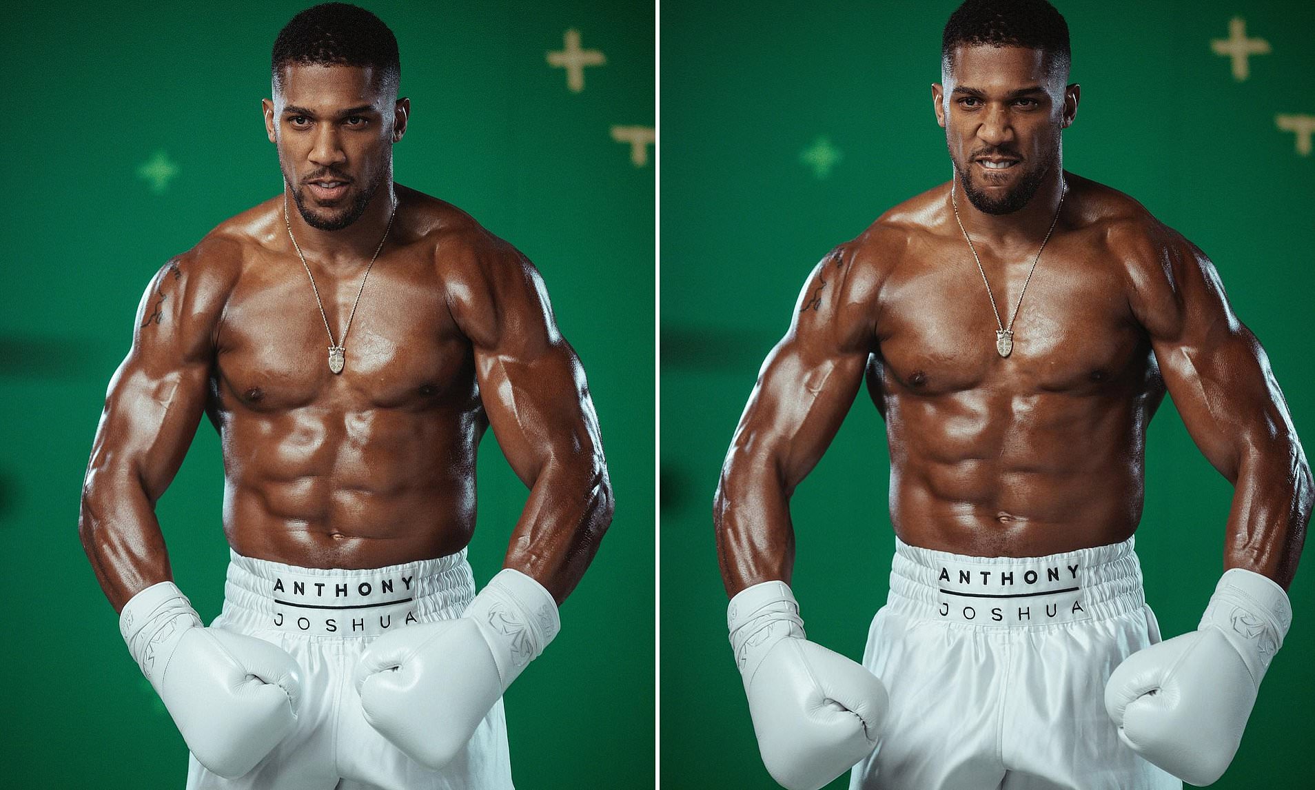 Anthony Joshua shows off incredible shredded physique - but faces need ...