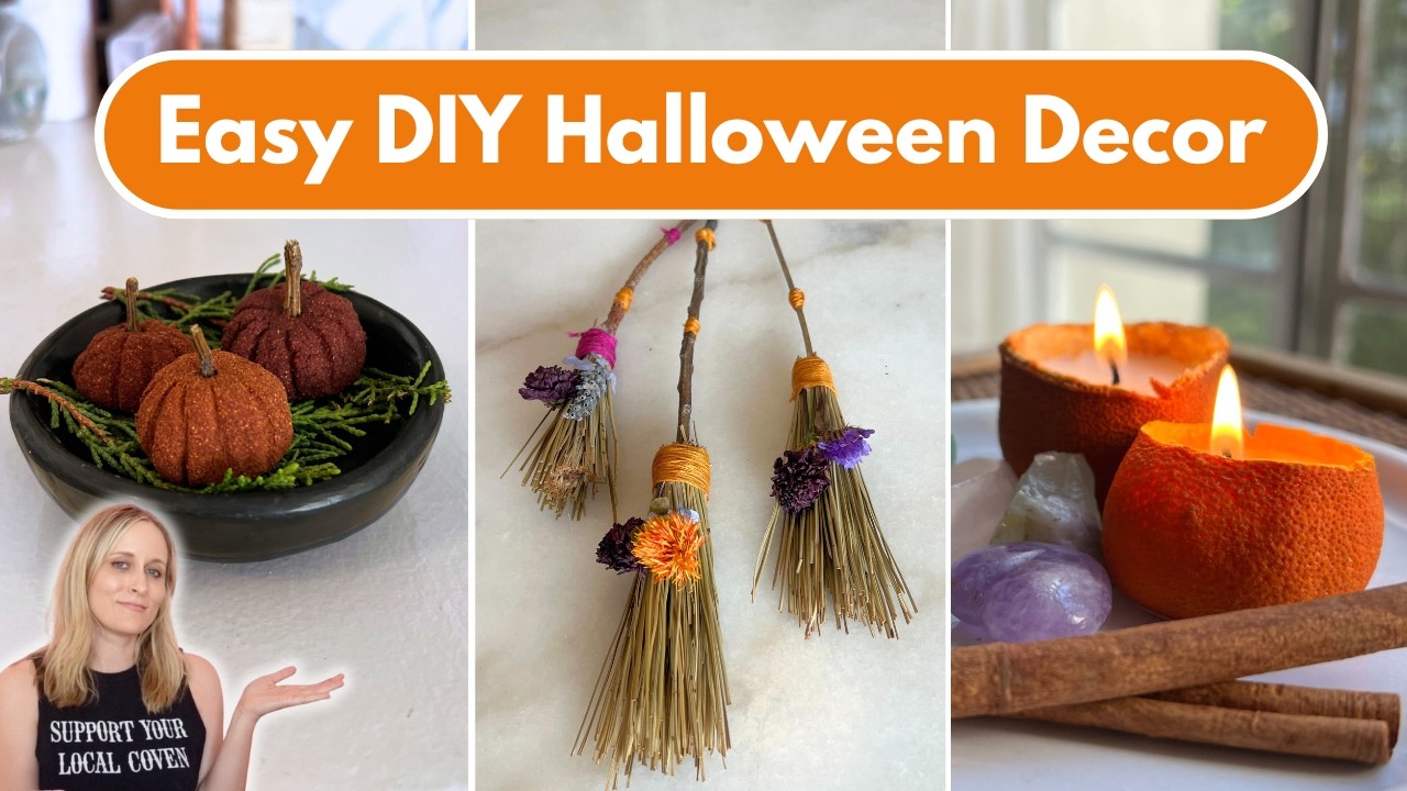 Craft spooky Halloween decor using simple natural and found materials