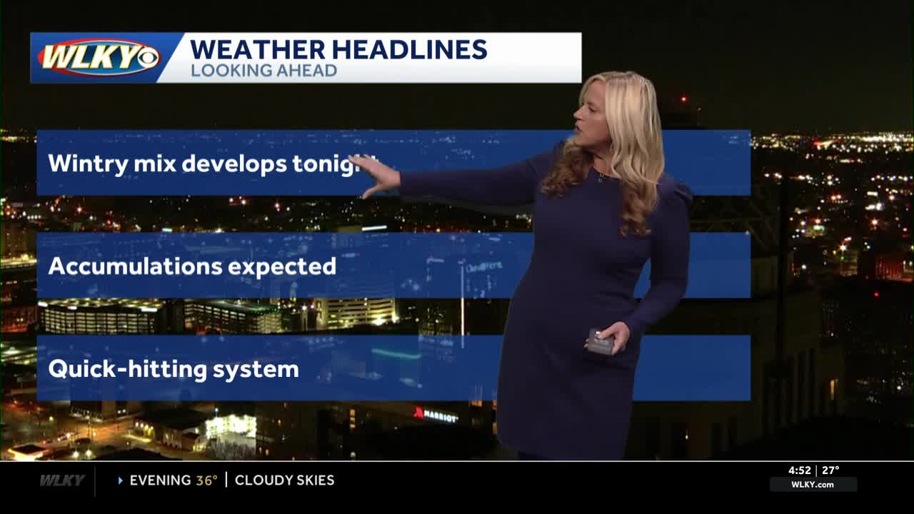 Wintry mix Monday night