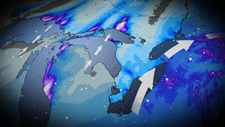 Overnight snow sneaks into southern Ontario, with more winter trouble on the way