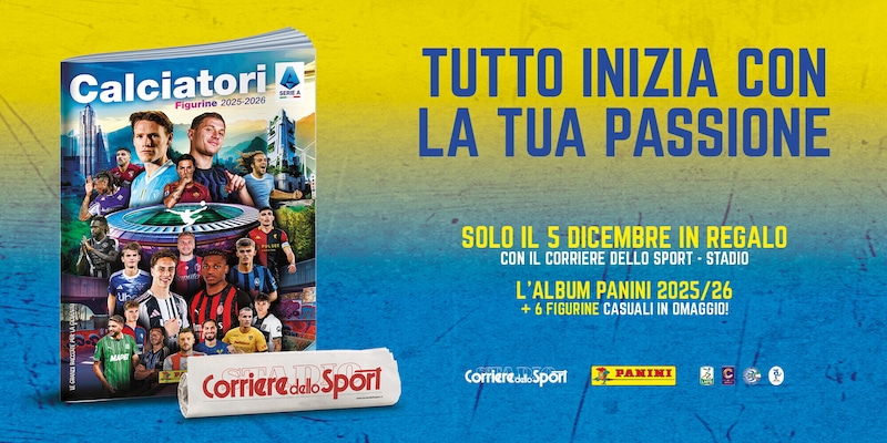 Album Calciatori Panini 25/26, in regalo il 5 dicembre con il Corriere ...