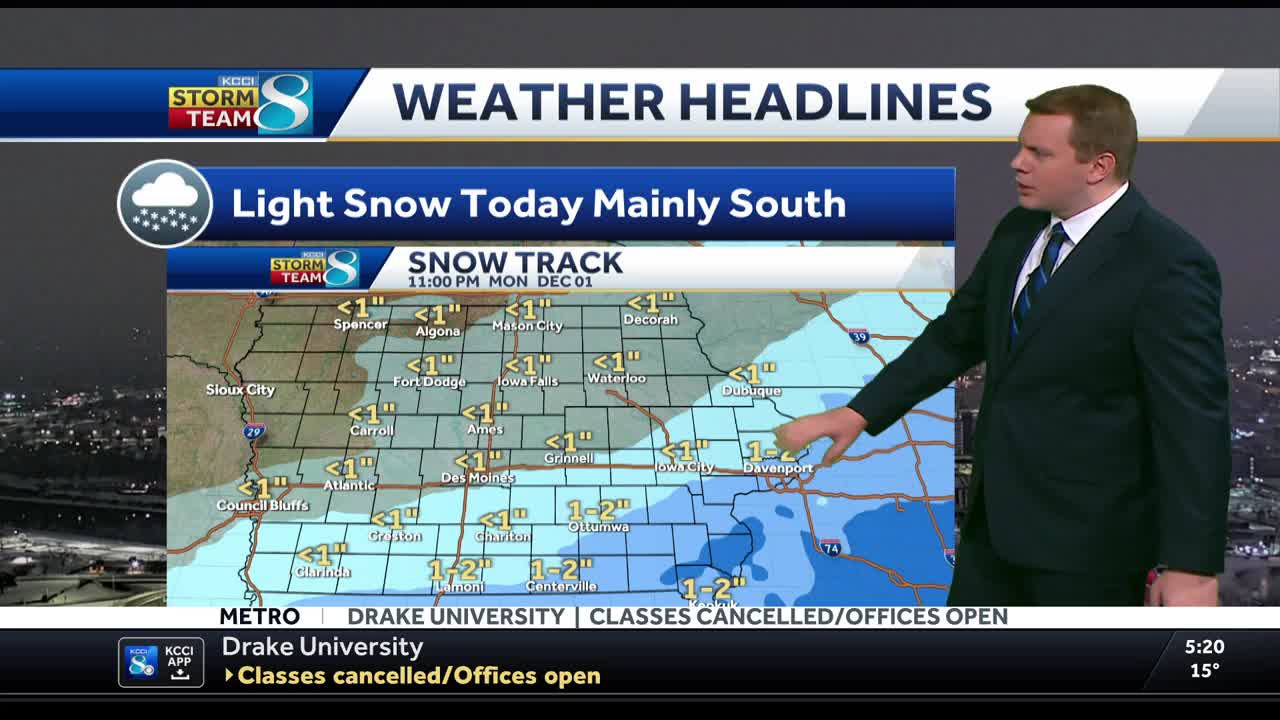 Iowa weather: Light snow returns with cold conditions today