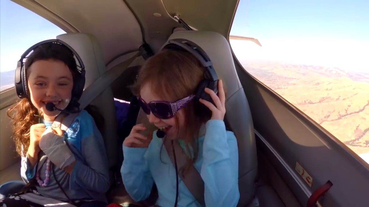 Watch how two pilot dads fly their daughters to Disneyland