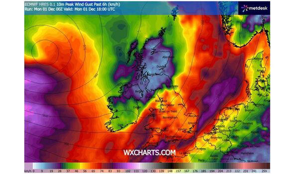 UK weather maps show 700-mile storm vortex battering 29 counties - full ...