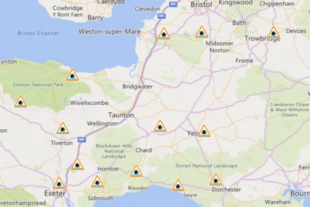Multiple flood warnings issued across Somerset and North Somerset