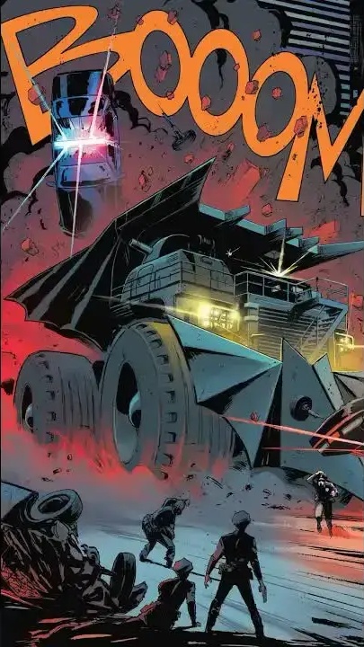 Absolute Batman Uses A Mining Truck For His Batmobile!